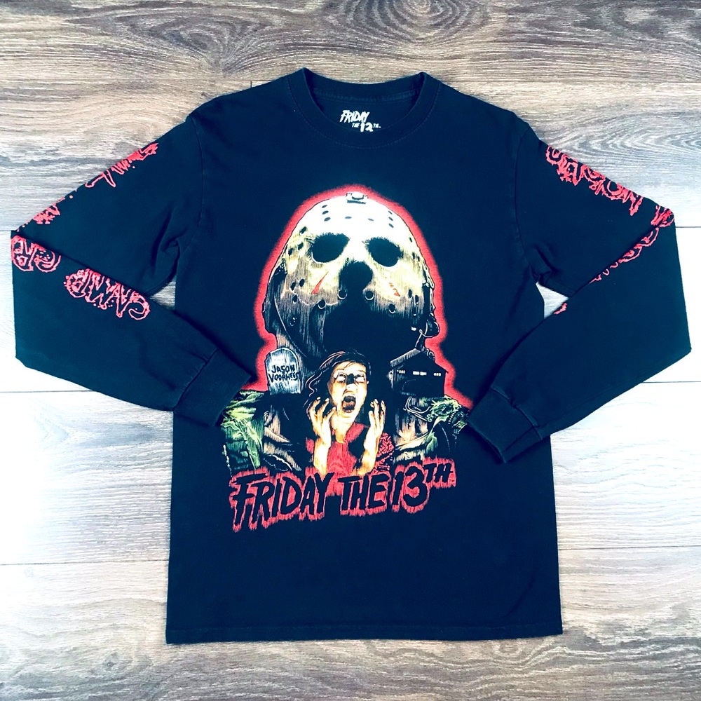 Friday The 13th Jason Voorhees Long Sleeve Halloween … - Gem